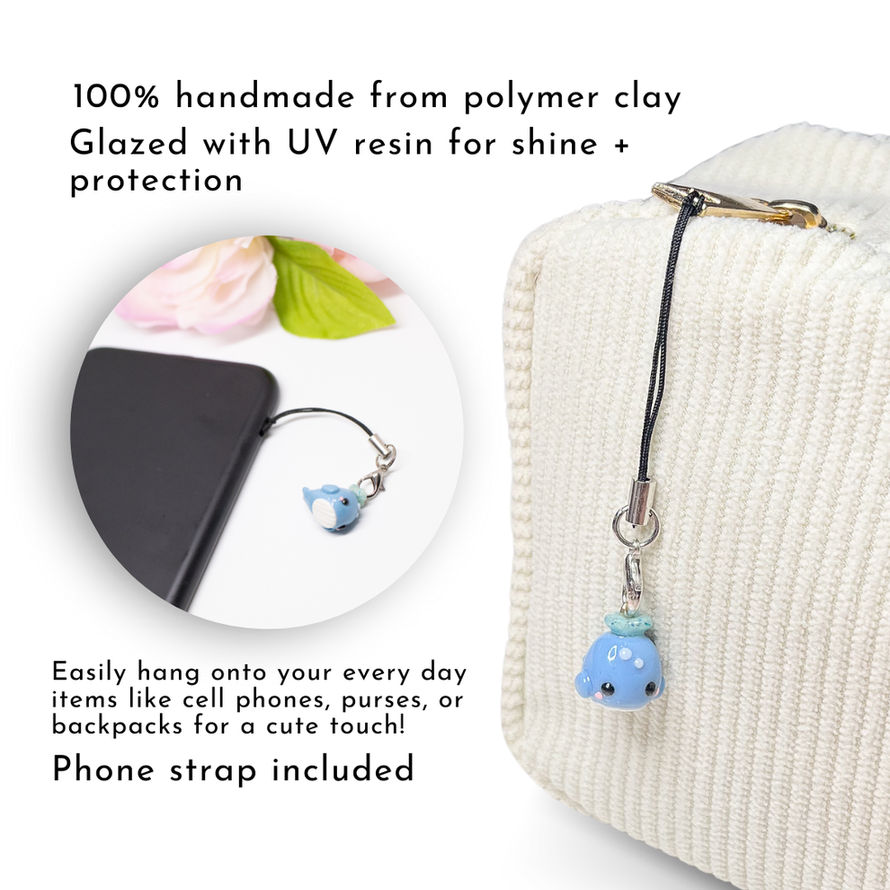Blue Whale Polymer Clay Charm – Oahu Charms