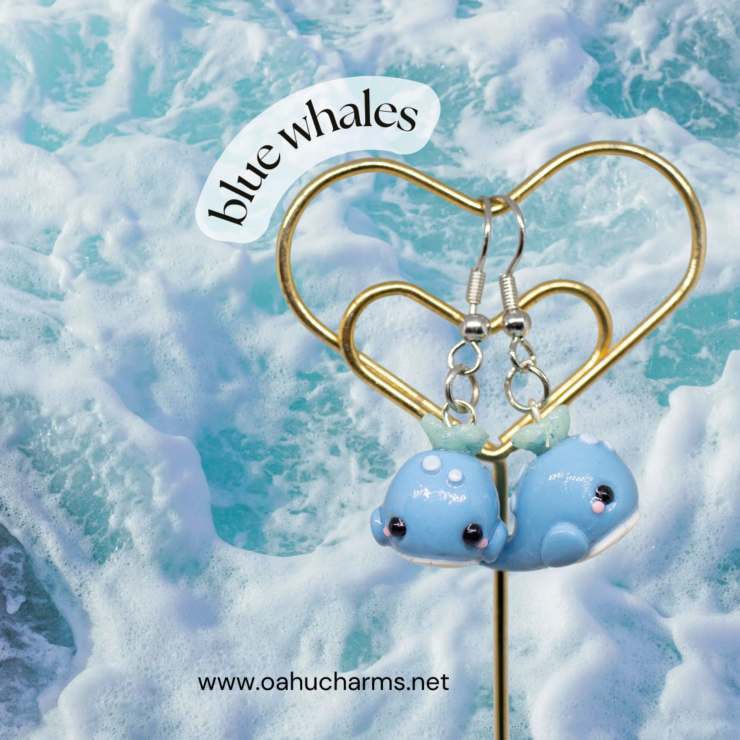 Blue Whale Polymer Clay Charm – Oahu Charms
